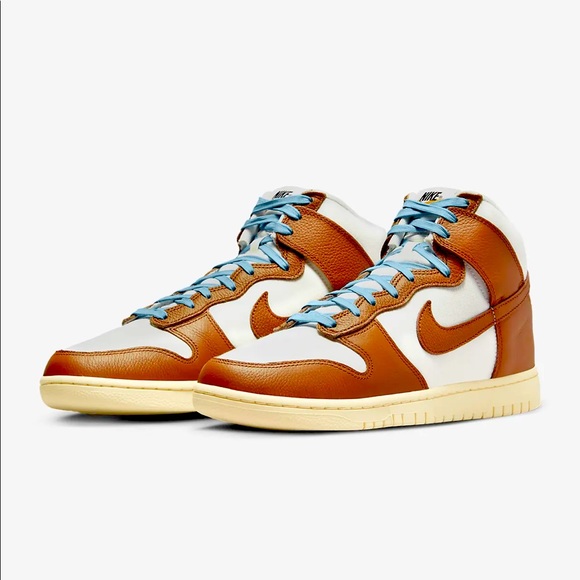 Nike | Shoes | Nike Dunk High Retro Premium Pecan Worn Blue Sail | Poshmark